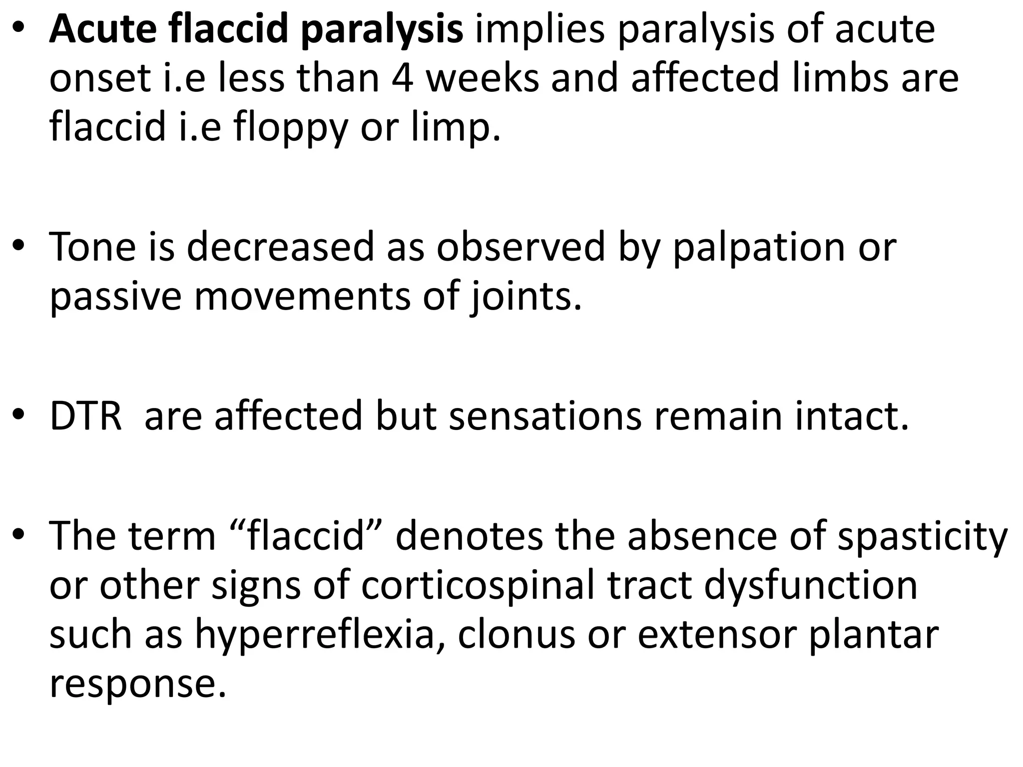 Acute flaccid paralysis | PPTX