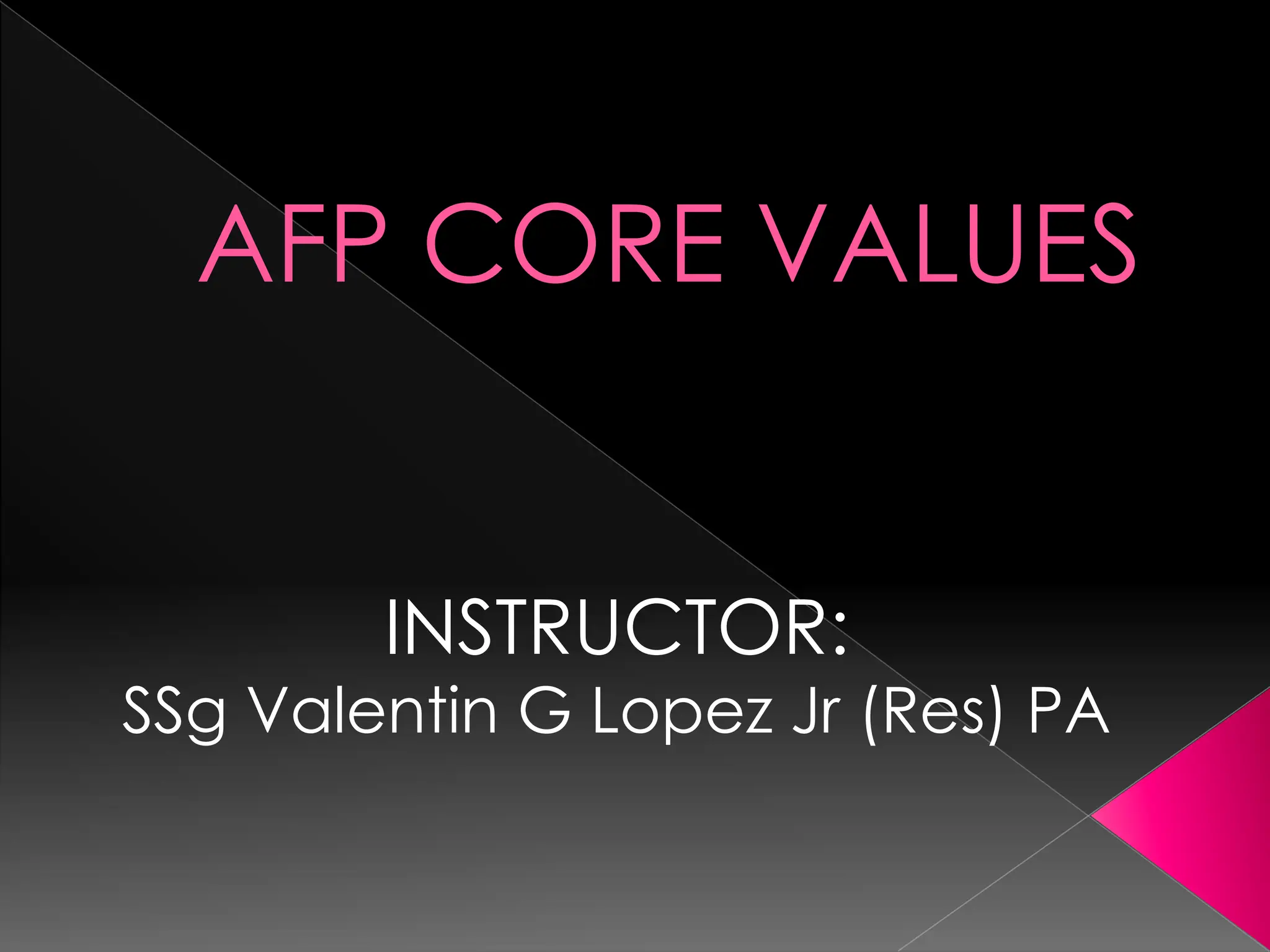 AFP-CORE-VALUES | PPTX