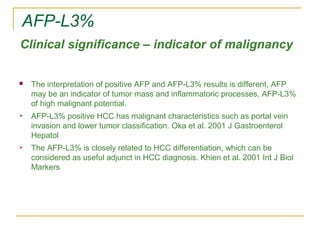 AFP-L3% : IS IT AN EARLY MARKER FOR HCC ? | PPT