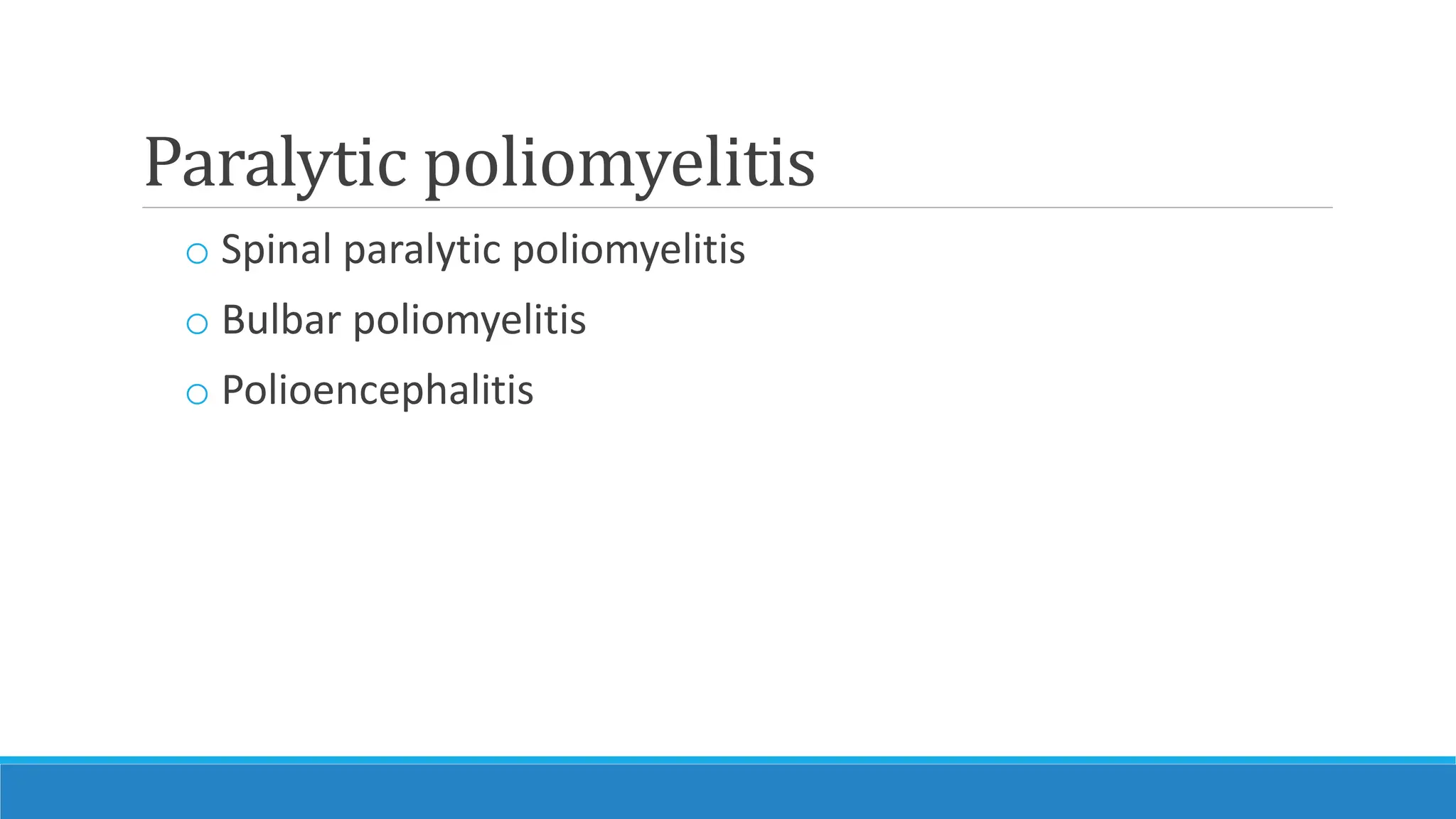 Acute Flaccid Paralysis Polio (Poliomyelitis).pptx | Physical Therapy ...