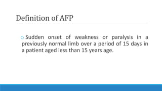Acute Flaccid Paralysis Polio (Poliomyelitis).pptx | Physical Therapy ...