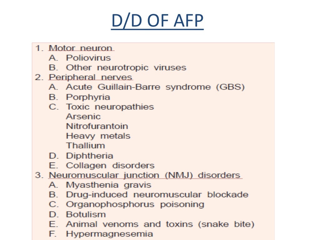 acute flaccid paralysis and surveillance