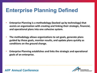 Enterprise Planning: Integrating the Strategic Plan with the Annual ...