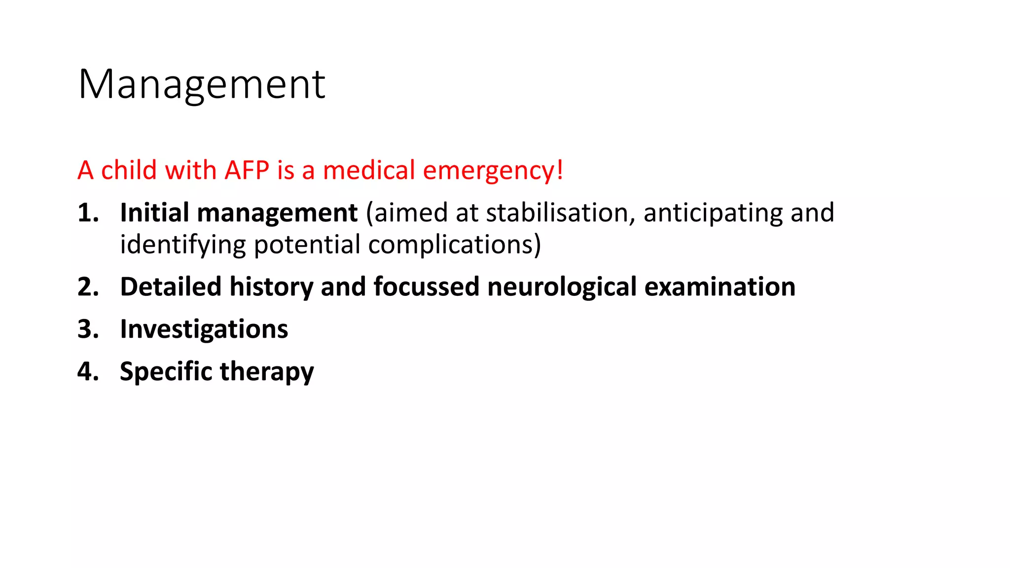 Acute Flaccid Paralysis | PPTX
