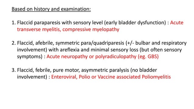Acute Flaccid Paralysis | PPTX