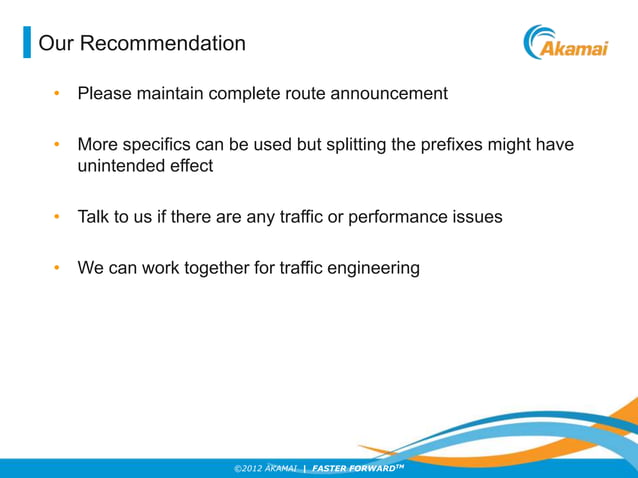 BGP and Traffic Engineering with Akamai | PPT