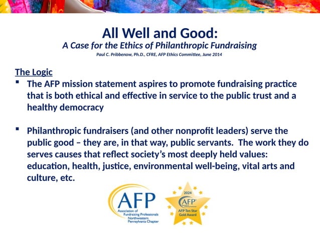 AFP Lunch Keeping Ethics At The Heart of Fundraising Doing What's Right ...