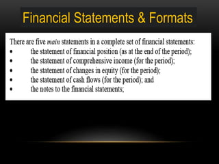 Advanced Financial Reporting 2 - Financial Statements & Formats | PPTX