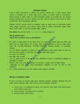 Afra kiswahili | PDF