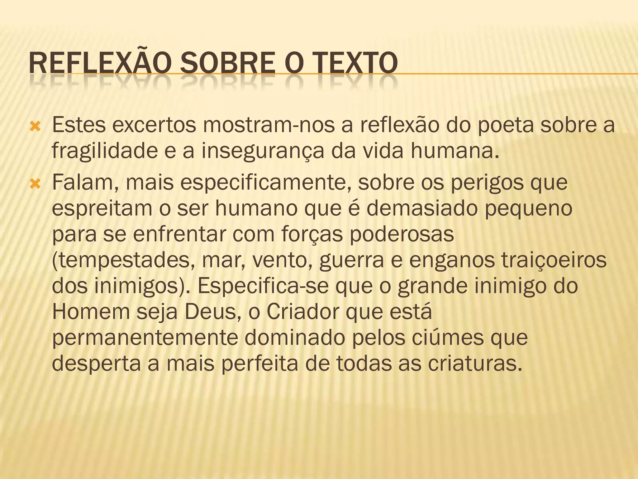 A fragilidade da vida humana | PPTX