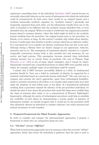 A framework for approaches to transfer of mind substrate | PDF