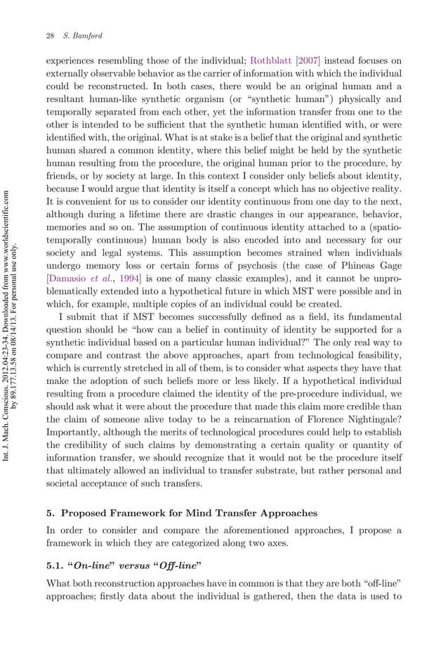 A framework for approaches to transfer of mind substrate | PDF