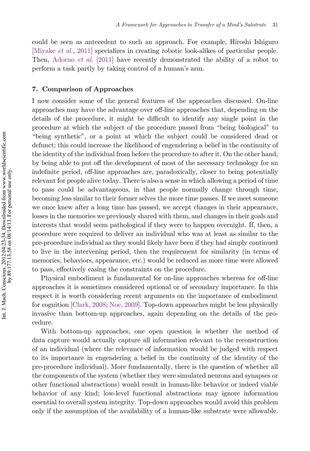A framework for approaches to transfer of mind substrate | PDF
