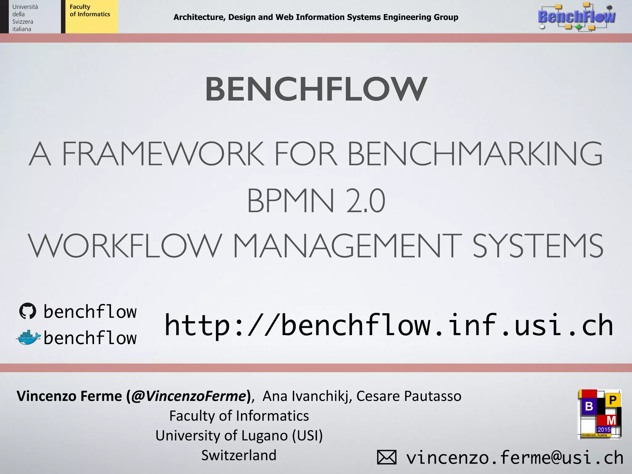 BenchFlow, a Framework for Benchmarking BPMN 2.0 Workflow Management Systems | PDF