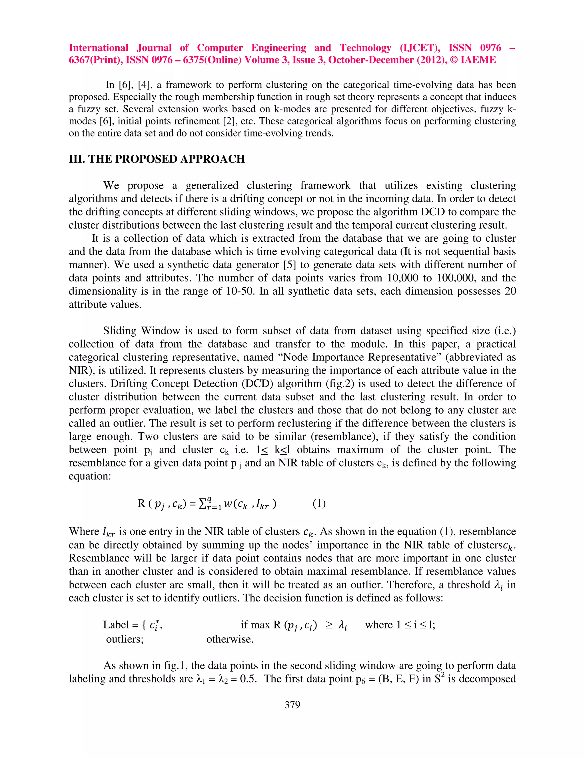 A Frame Work For Clustering Time Evolving Data Pdf Databases