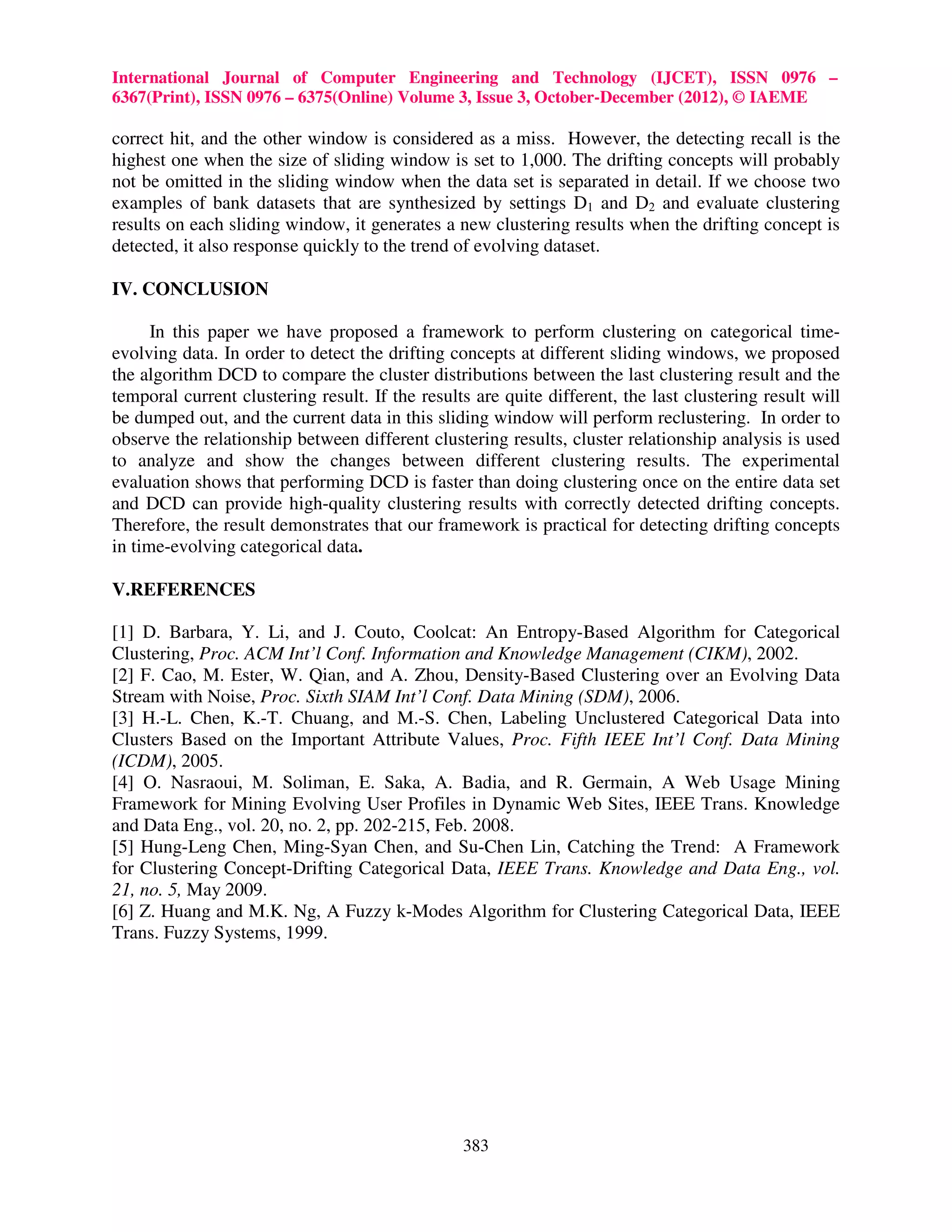 A Frame Work For Clustering Time Evolving Data Pdf Databases