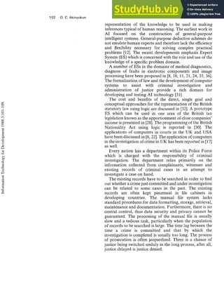 A framework for computer aided investigation of crime in developing ...