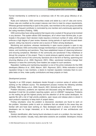 A Framework For Creating Hybrid-Open Source Software Communities | PDF