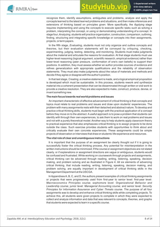 A Framework For Critical Thinking Skills Development Across Business Curriculum Using The 21St ...