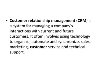 A framework for customer relationship management | PPTX