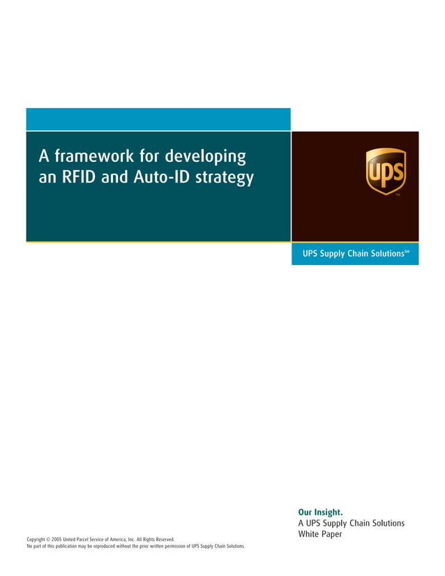 A framework for developing an rfid and auto id strategy by ups | PDF