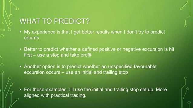 A Framework For Developing Trading Models Based On Machine Learning By Kris Longmore Founder