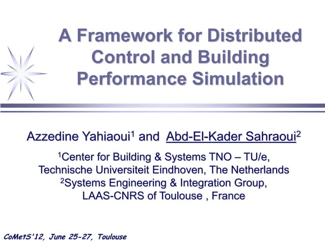 A Framework For Distributed Control And Building Performance Simulation
