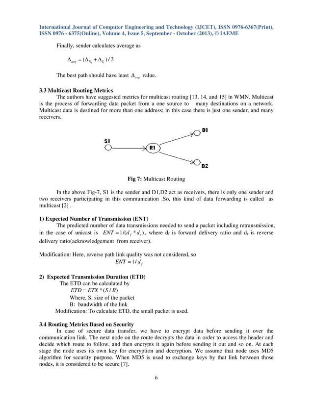 A Framework For Efficient Routing Protocol Metrics For Wireless Mesh Networ Pdf 