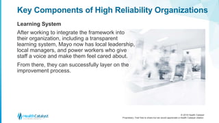 A Framework for High-Reliability Organizations in Healthcare | PPTX