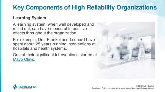 A Framework for High-Reliability Organizations in Healthcare