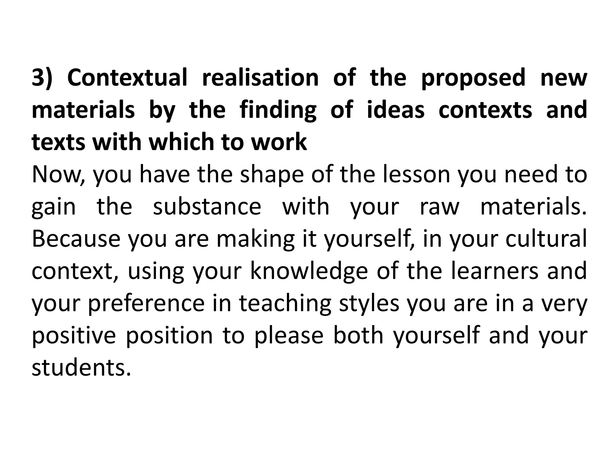 A framework for materials writing | PPTX
