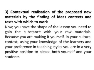 A framework for materials writing | PPTX