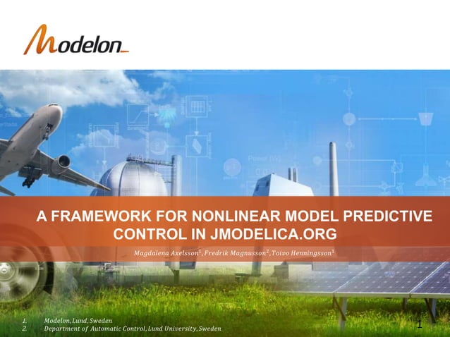 A Framework For Nonlinear Model Predictive Control Pptx Programming