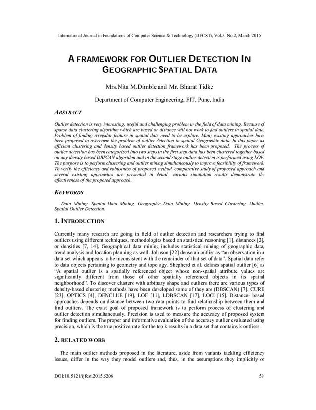 A Framework For Outlier Detection In Pdf