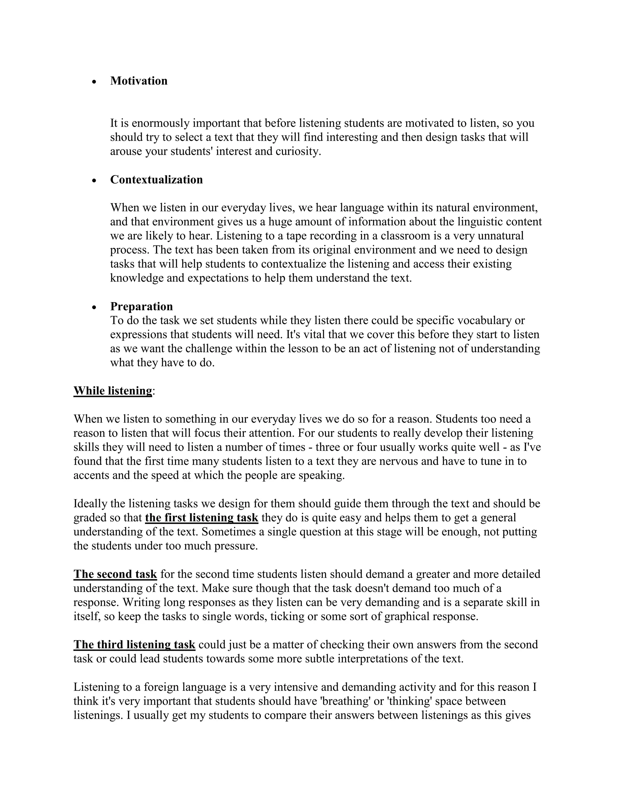 A framework for planning a listening skills lesson magdy 14 | DOCX