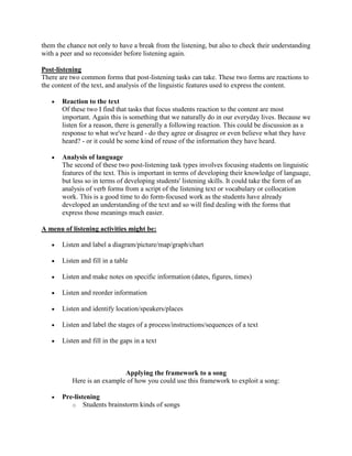 A framework for planning a listening skills lesson magdy 14 | DOCX