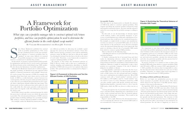 A Framework For Portfolio Optimization