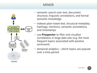A framework for real time semantic social media analysis | PPTX | Social Networking | Internet