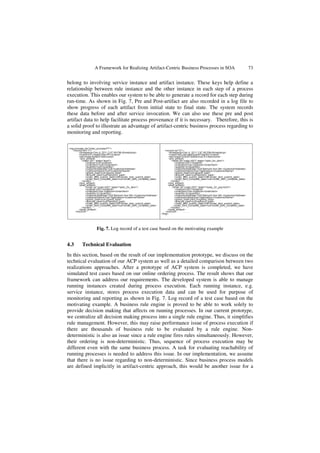 A framework for realizing artifact centric business processes in SOA | PDF