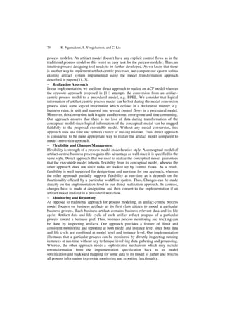 A framework for realizing artifact centric business processes in SOA | PDF