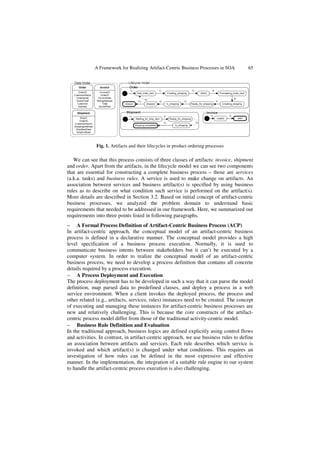 A framework for realizing artifact centric business processes in SOA | PDF
