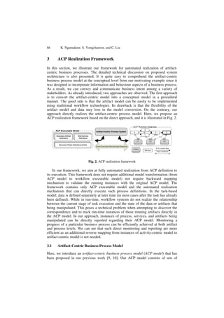 A framework for realizing artifact centric business processes in SOA | PDF