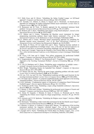 A Framework For Scheduling Professional Sports Leagues | PDF