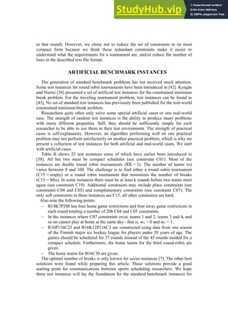 A Framework For Scheduling Professional Sports Leagues | PDF