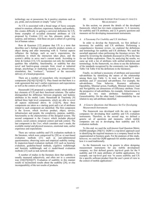 A framework for software usability and ux measurement in mobile indystry | PDF | Computer ...