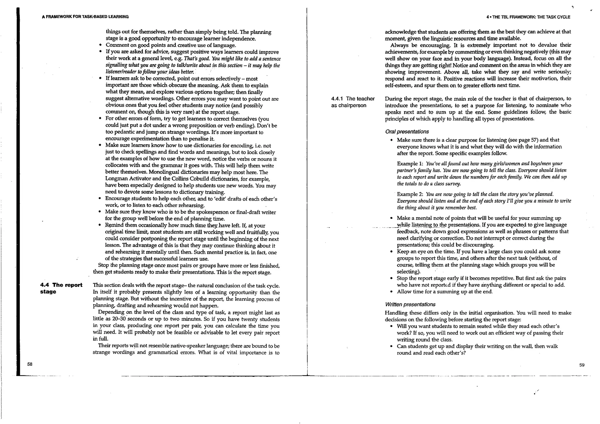 A Framework for Task-Based Learning (Longman Handbooks for Language ...
