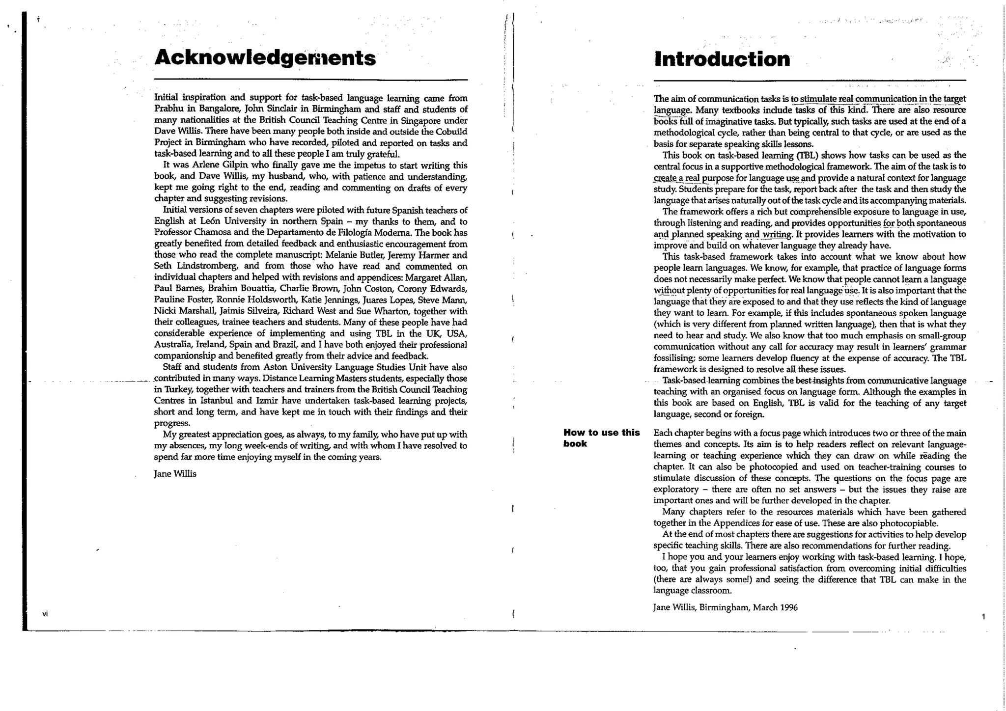 A Framework for Task-Based Learning (Longman Handbooks for Language ...