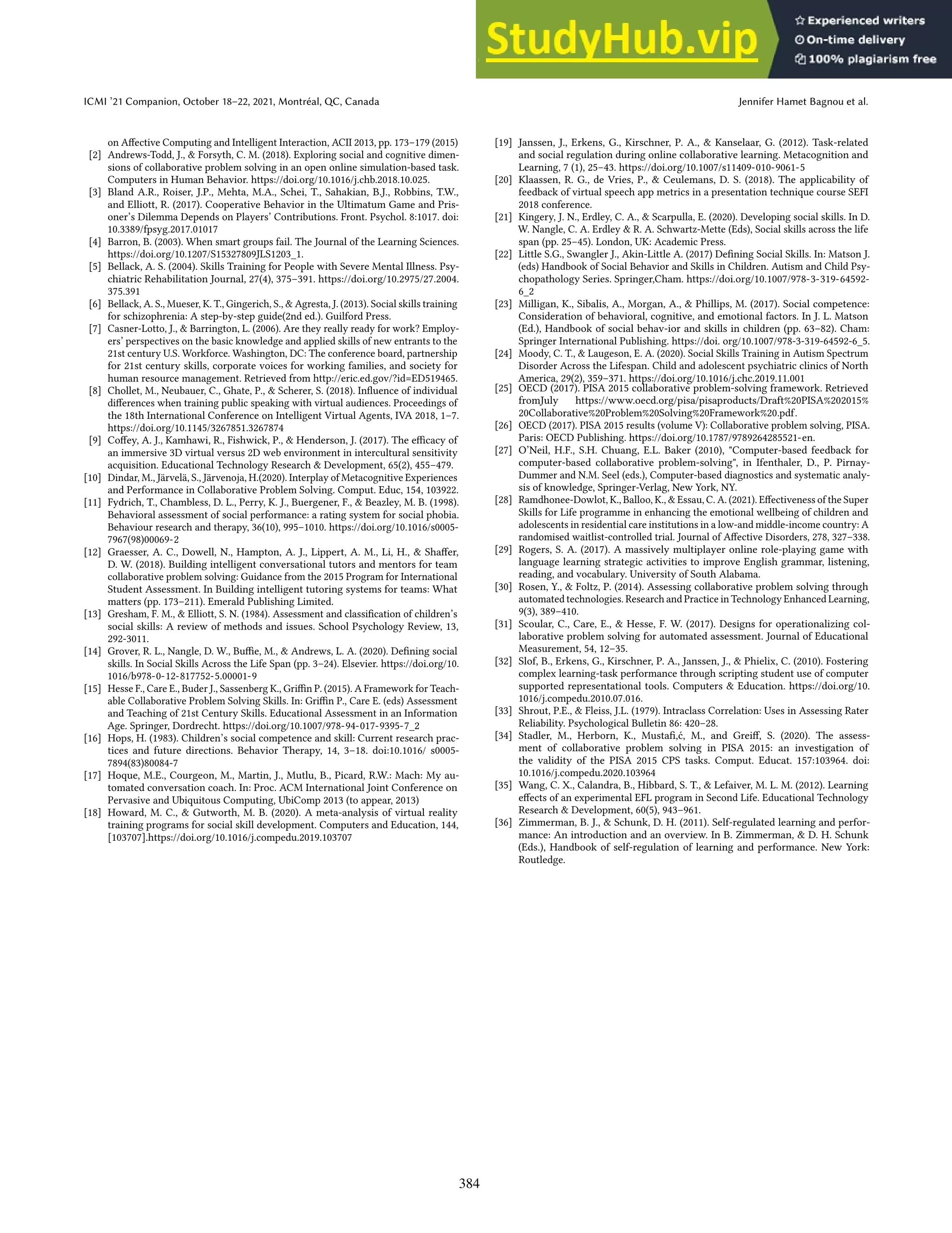 A Framework for the Assessment and Training of Collaborative Problem-Solving Social Skills.pdf