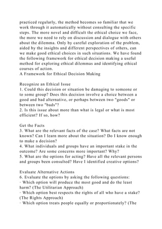 A Framework for Thinking EthicallyThis document is designed as a.docx