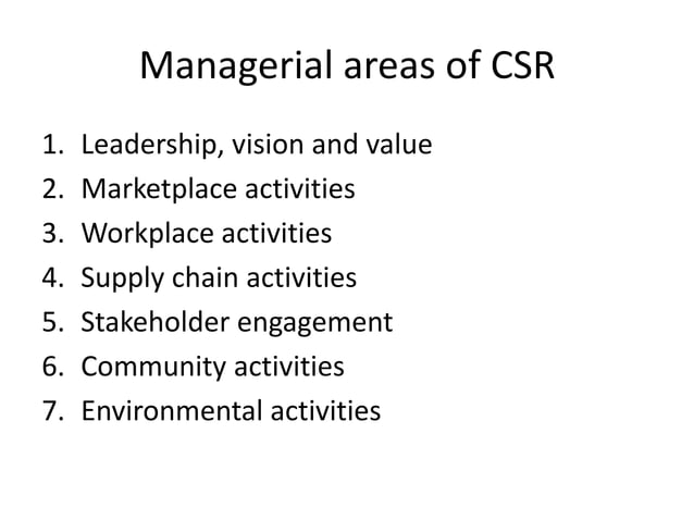 A framework for understanding corporate social responsibility 1 | PPTX